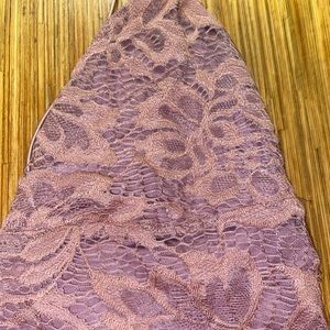 Urban Outfitters | Tops | Uo Pink Lace Crop Top With Cross Cross Back ...